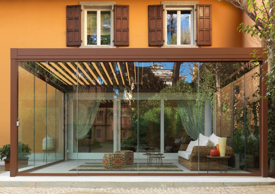 Verande in alluminio,per balconi,terrazzi,giardini d'inverno