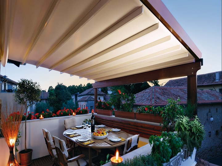 Pergolati per terrazzi in alluminio,legno e ferro