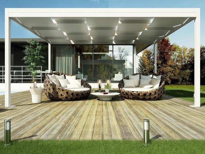 Coperture in pvc per tettoie,in plastica per esterni,terrazzi,balconi